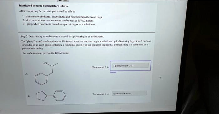 Substituted benzene nomenclature tutorial After completing the tutorial ...