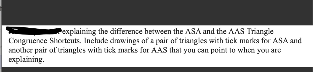 explaining the difference between the ASA and the AAS Triangle ...
