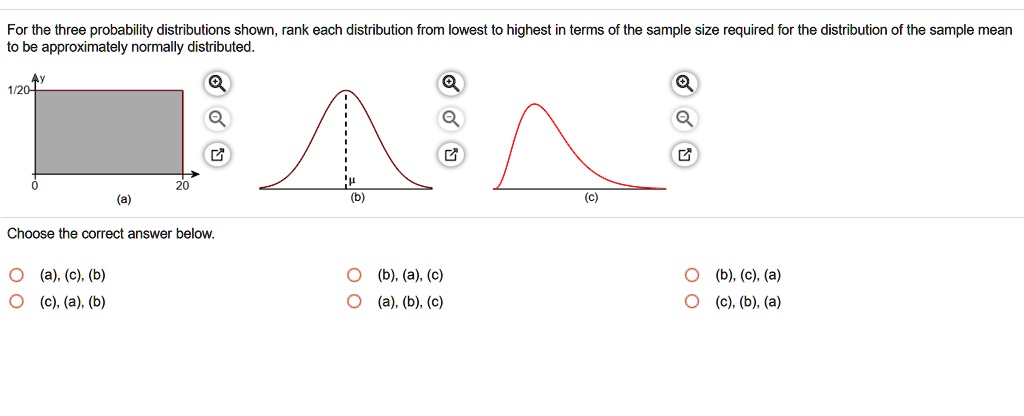 for the three probability distributions shown rank each distribution ...