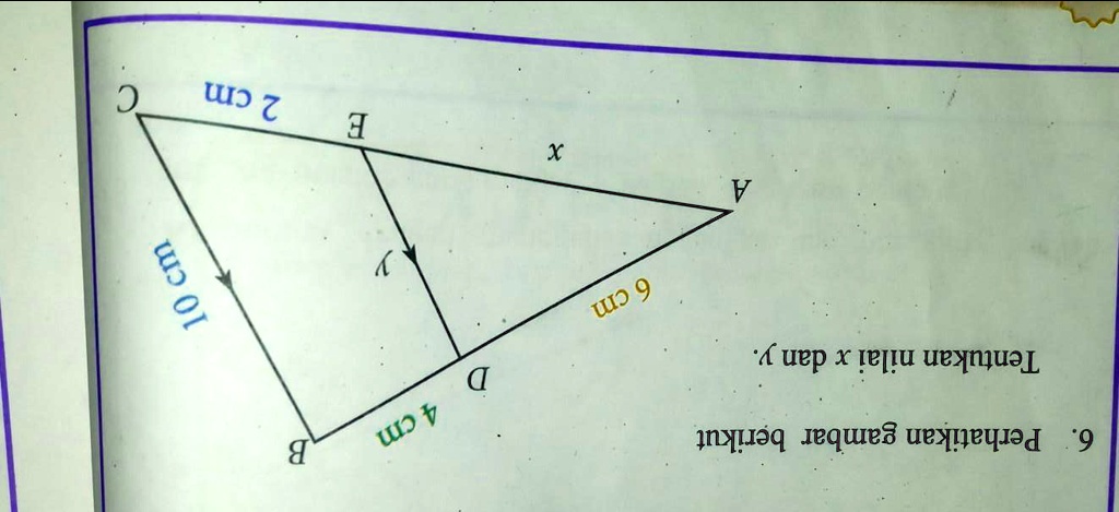 SOLVED: perhatikan gambar berikut!tentukan nilai x dan y cm Cv D 10 cm ... SOLVED: perhatikan gambar berikut!tentukan nilai x dan y cm Cv D 10 cm ...