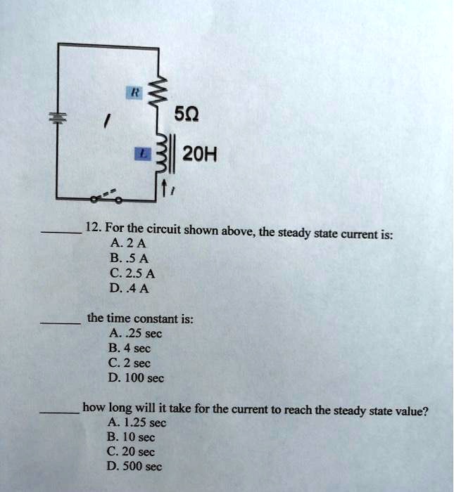 VIDEO solution: For the circuit shown above, the steady state current ...