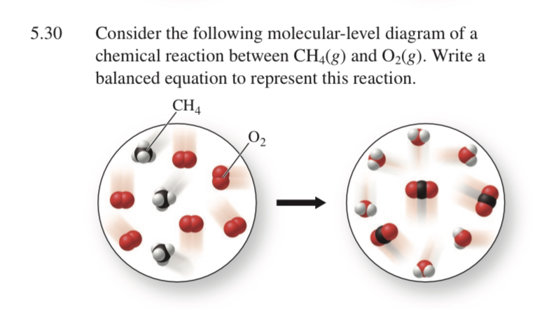 SOLVED: 5.30 Consider the following molecular-level diagram of a ...