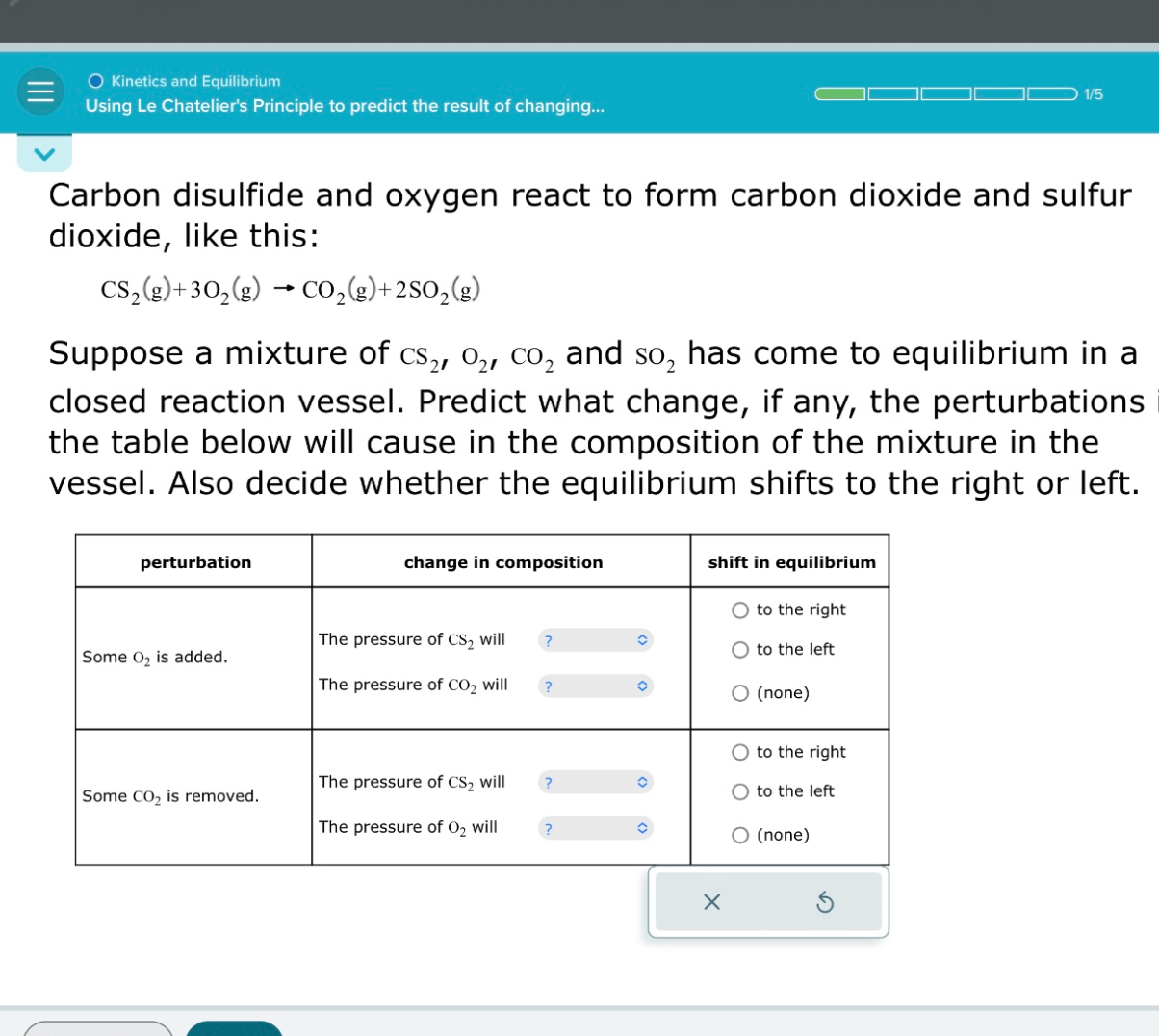 Kinetics and Equilibrium Using Le Chatelier's Principle to predict the ...