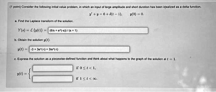 SOLVED: Texts: 1 point Consider the following initial value problem, in ...