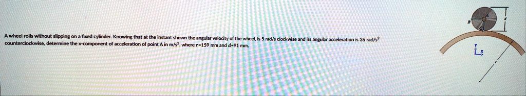 a wheel rolls without slipping on a fixed cylinder knowing that at the ...