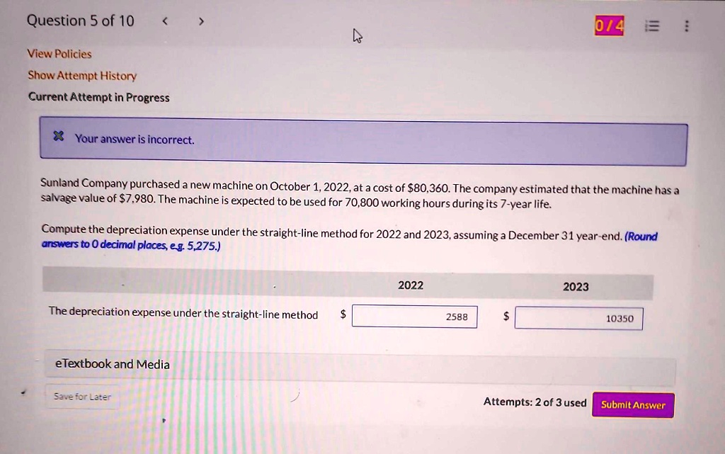 question 5 of 10 r 04 view policies show attempt history current attempt in progress your answer ...