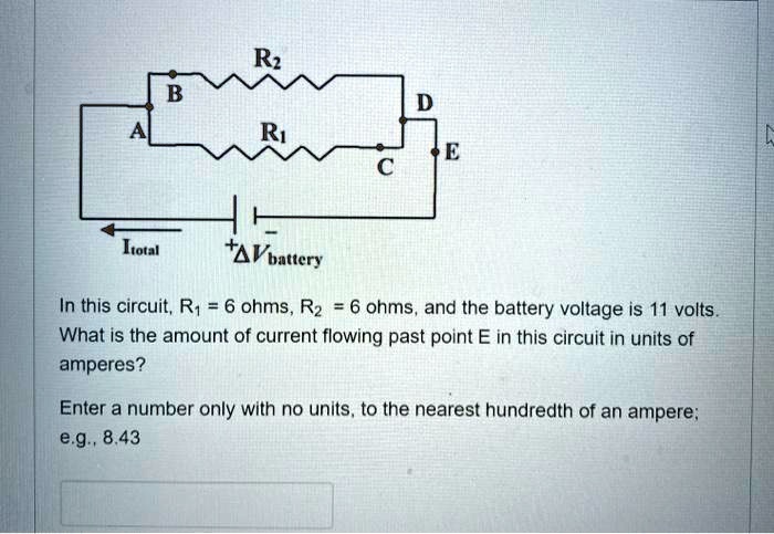 SOLVED: Steps on How to Solve the Circuit and Find the Current Flowing Past Point E In this ...