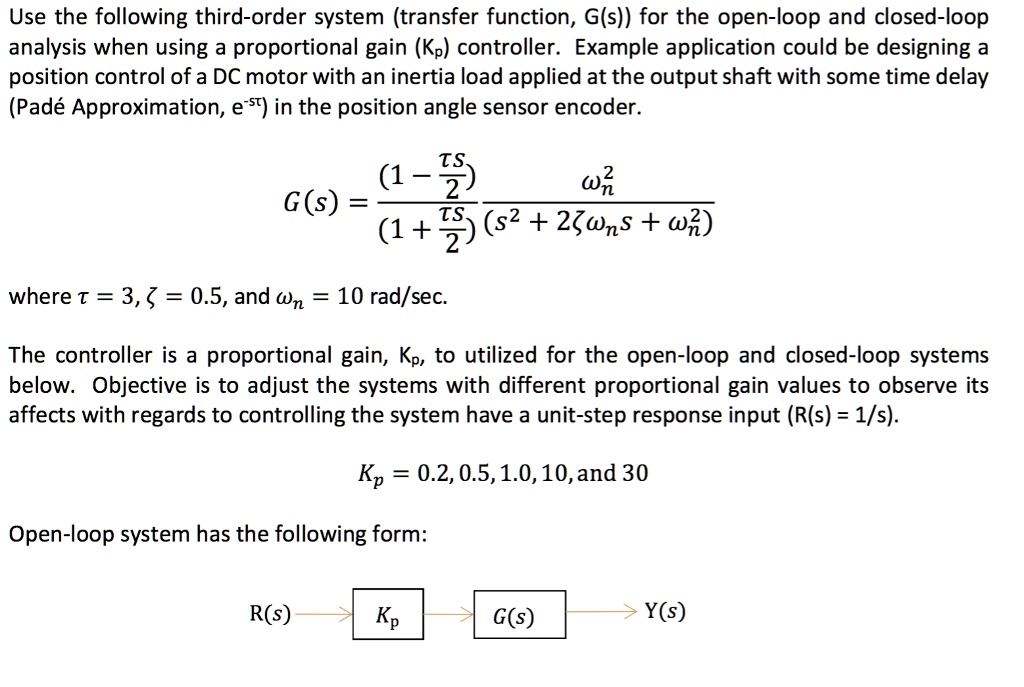 SOLVED: Create transfer functions in two different methods for both ...