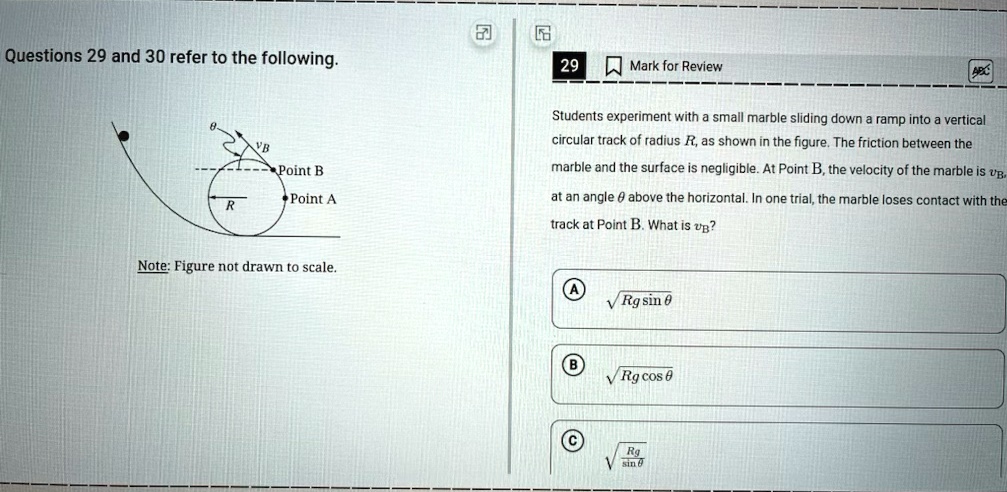 questions 29 and 30 refer to the following vb point b point a r note ...