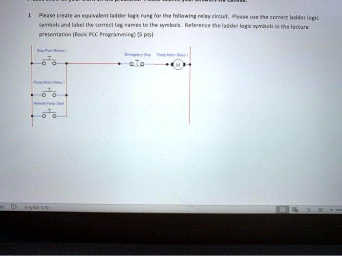 1. Please create an equivalent ladder logic rung for the following ...