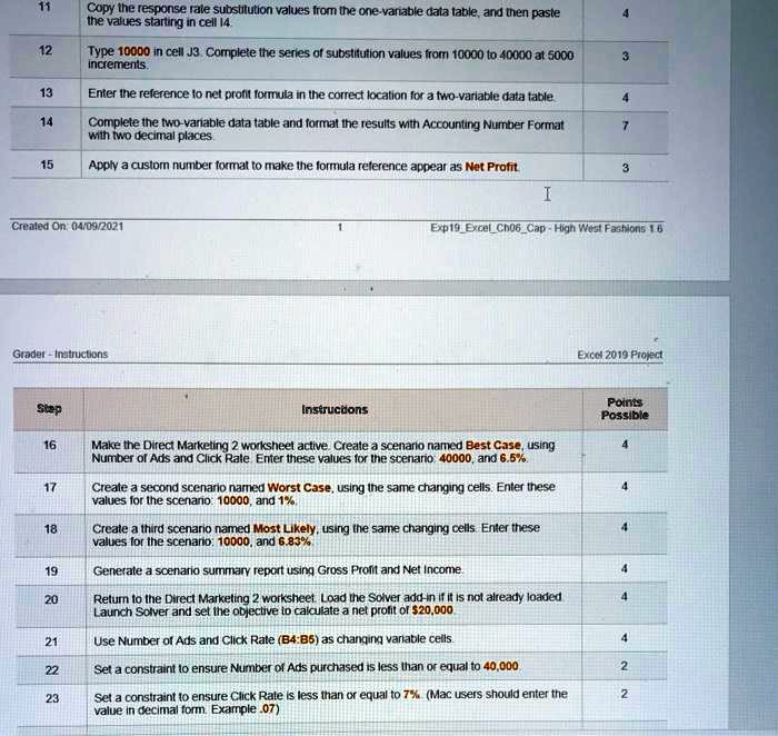 11 copy the response rale substitution values from the one variable ...