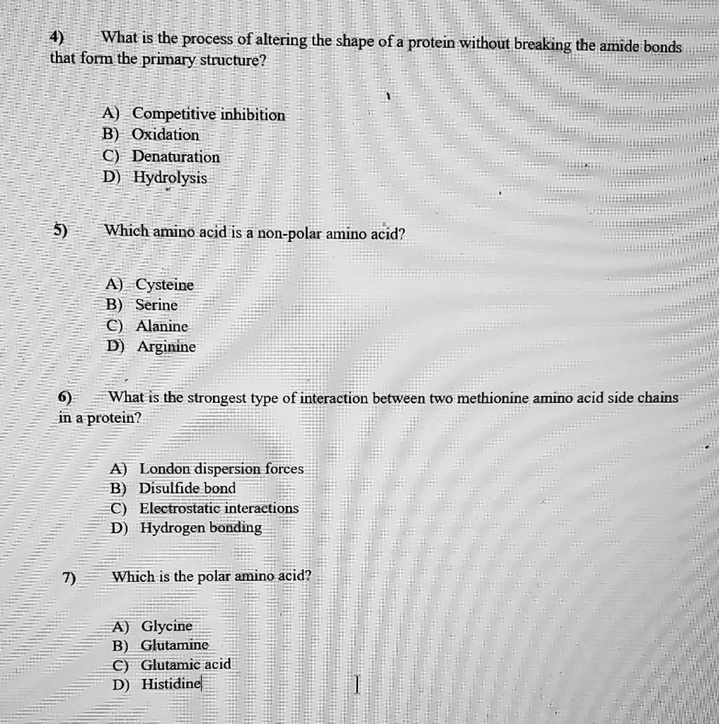 what is the process of altering the shape ofa protein without breaking ...