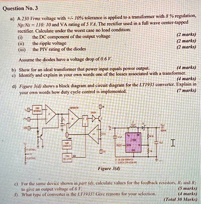 SOLVED: Texts: Question No.3 a) A 230 Vrms voltage with +/-10% tolerance is applied to a ...