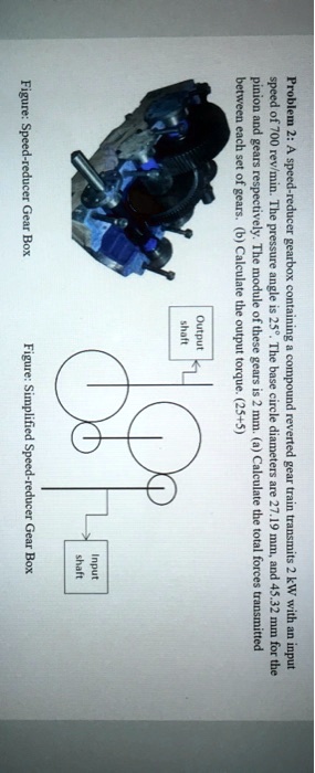 Problem 2: A speed-reducer gearbox containing a compound reverted gear ...