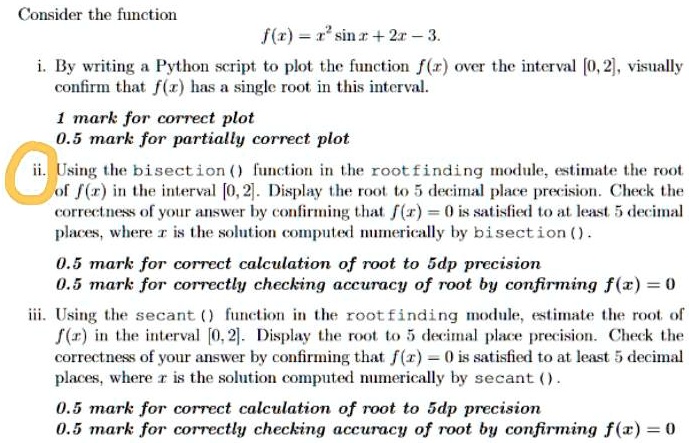 Solved Consider The Function Fx Xsinx 2x 3 I By Writing A Python Script To Plot 2900