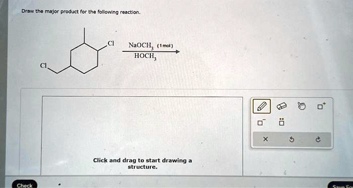 SOLVED: Draw the major product for the following reaction: NaOCH3 + HOCH3