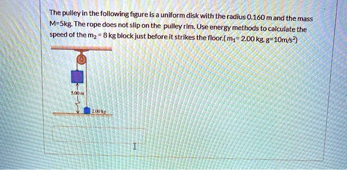 the pulley in the following figure is uniform disk with the radius 0160 ...