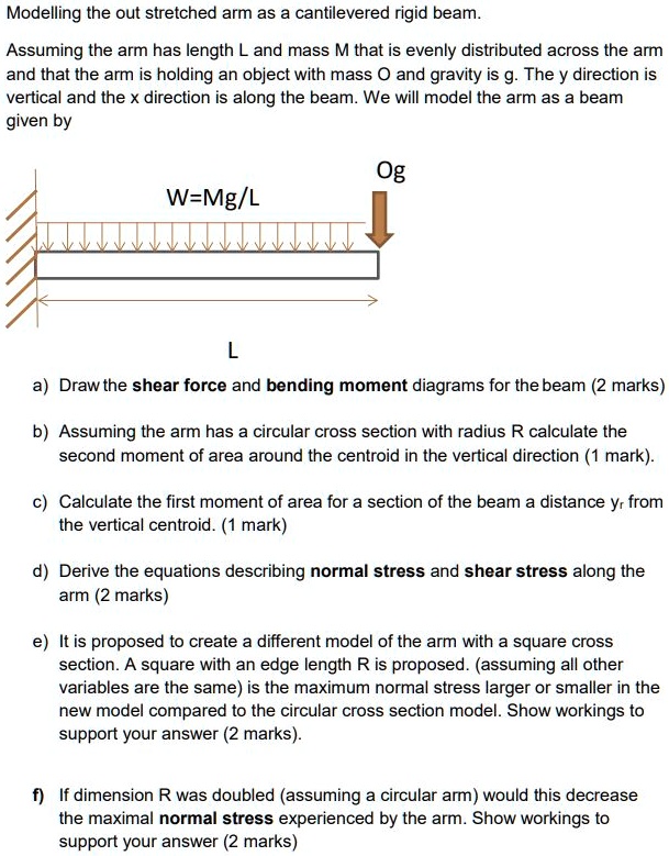 SOLVED: Title: Modelling the Outstretched Arm as a Cantilevered Rigid ...