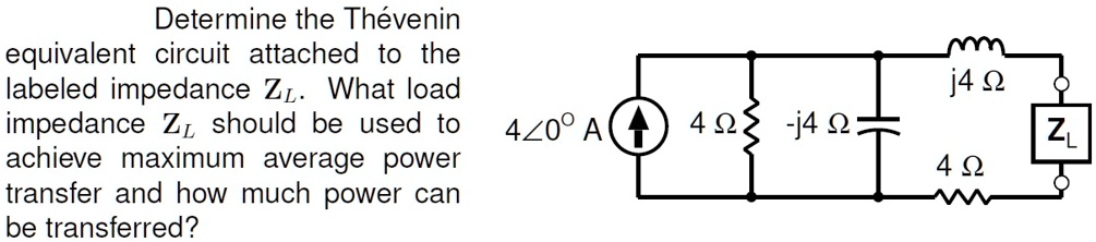 SOLVED: Determine the Thevenin equivalent circuit attached to the labeled impedance Z. What load ...
