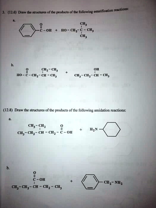 SOLVED: ' Draw the structures of the products of the following ... SOLVED: ' Draw the structures of the products of the following ...