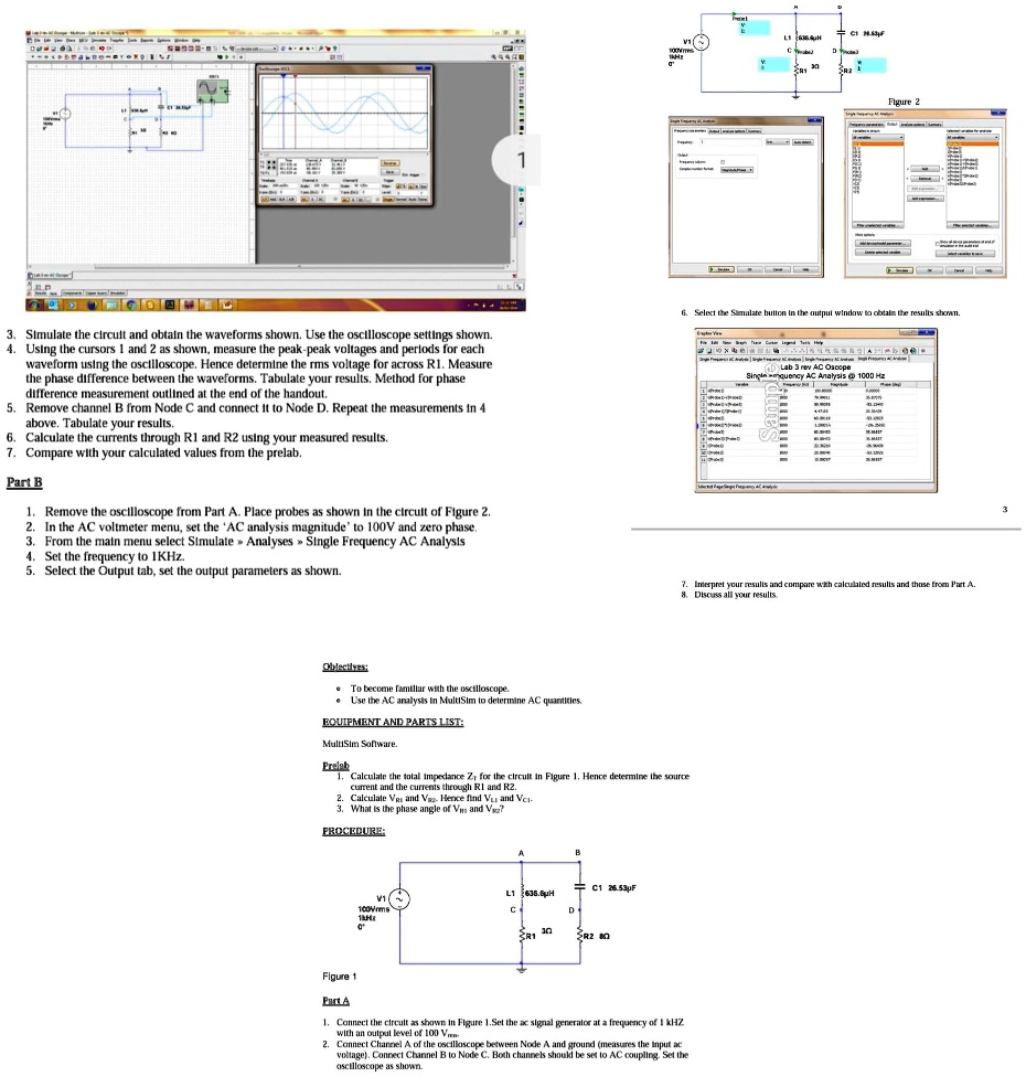 pigure 2 m 3 stmulate the circult and obtain the waveforms shown use ...