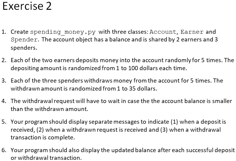 Solved Here Is The Python Exercise And The Exercisess Situation 
