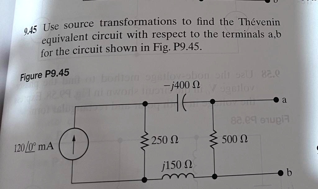 Solved Use Source Transformations To Find The Thevenin Equivalent Circuit With Respect To The