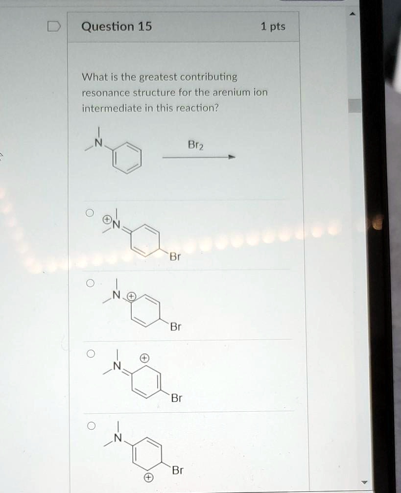 SOLVED: What is the greatest contributing resonance structure for the ...