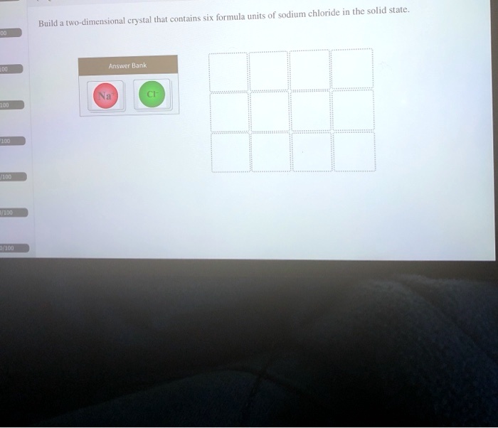 SOLVED: formula units of sodium chloride in the solid state: Kuild = wo ...