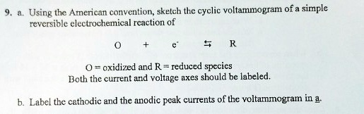 SOLVED: Using the Amcrican convention; sketch the cyclic voltammogram ... SOLVED: Using the Amcrican convention; sketch the cyclic voltammogram ...
