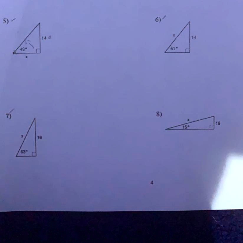 SOLVED: 'How do I solve these questions using Soh Coh Toa method? 5)'
