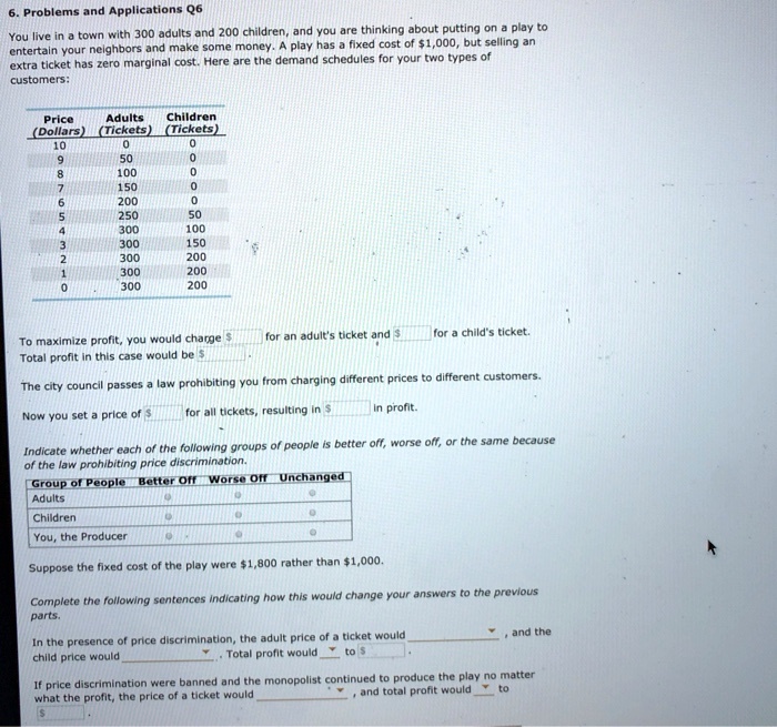 SOLVED: 6.Problems and Applications Q6 You live in a town with 300 ...