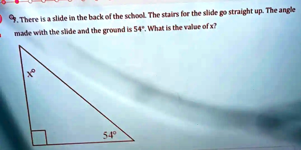 7. There is a slide in the back of the school. The stairs for the slide ...