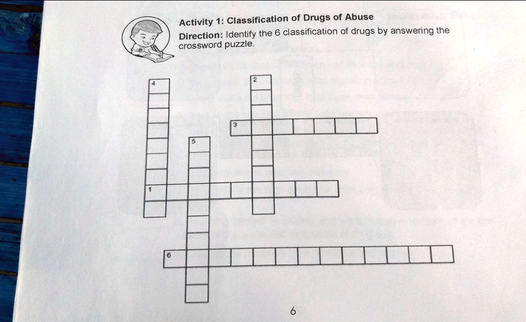 identify the 6 classification of drugs by answering the crossword ...