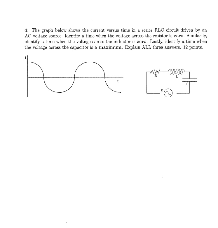 the graph below shows the current versus time series rlc circuit driven ...