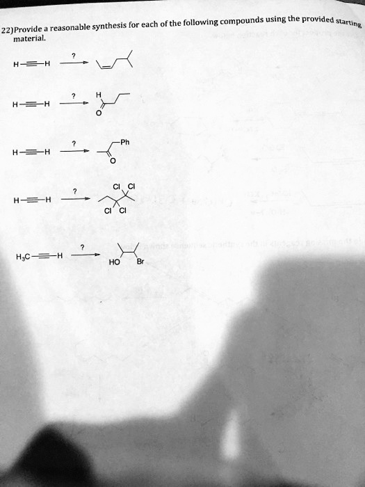 Synthesis each ofthe following compounds using the pr… - SolvedLib Synthesis each ofthe following compounds using the pr… - SolvedLib