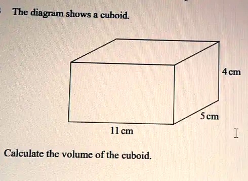 SOLVED: The diagram shows a cuboid 4cm Scm Mcm Calculate the volume of ...