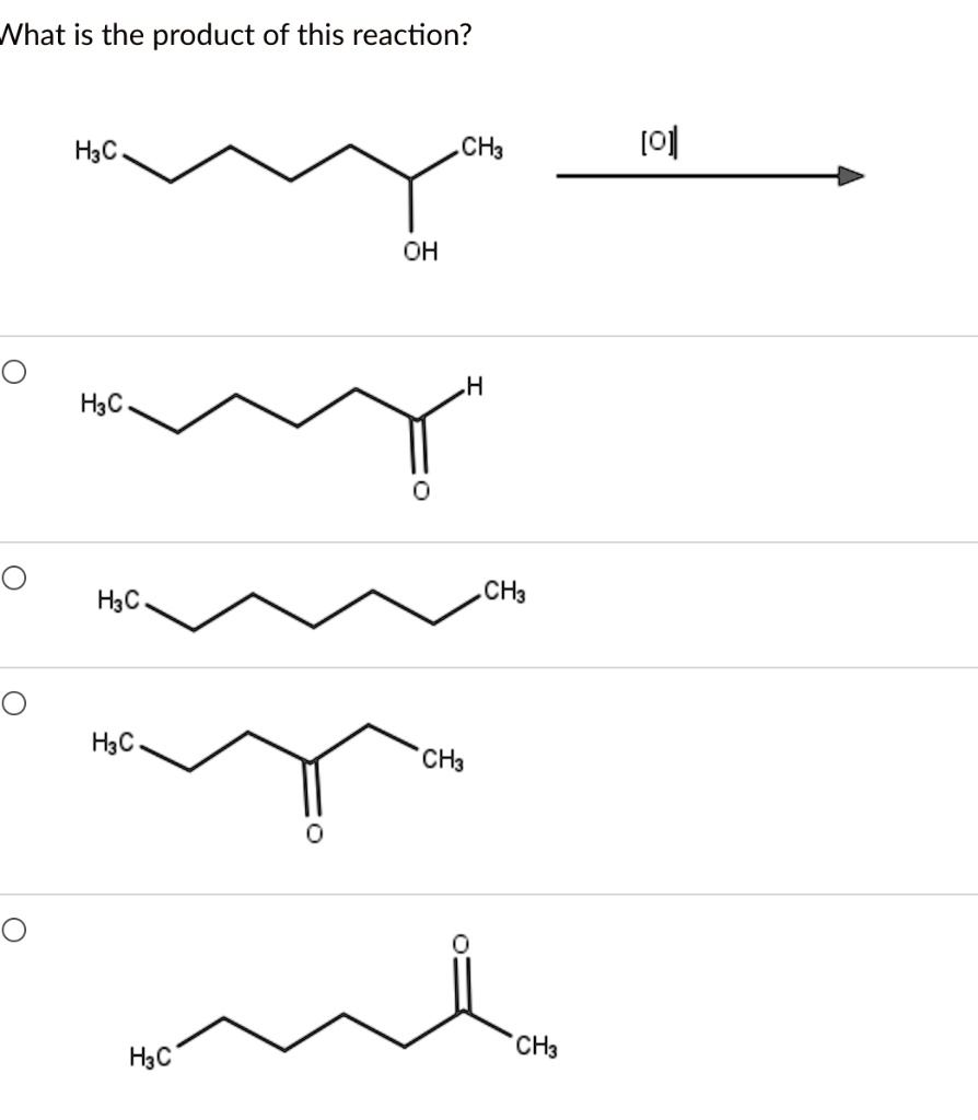 SOLVED: What is the product of this reaction? HAC [0] OH HSC HC CH3 HSC ...
