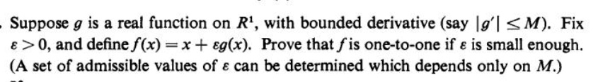SOLVED: Suppose g is a real function on R', with bounded derivative (say Ig' | 0, and define f(x ...