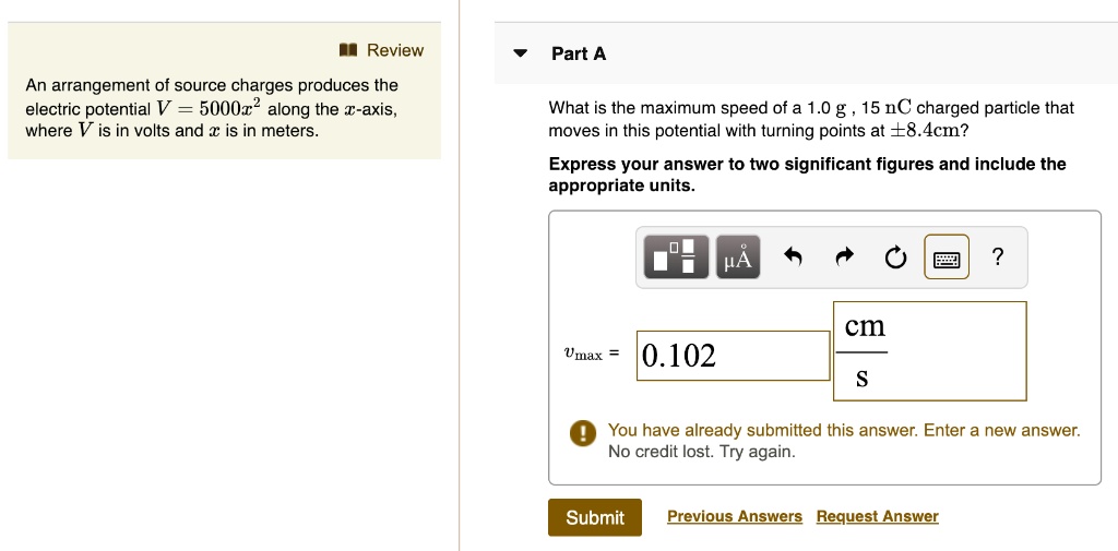 review part a an arrangement of source charges produces the electric ...