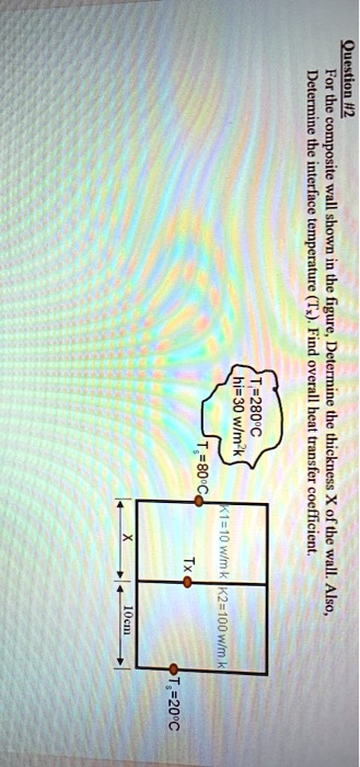 SOLVED: Question #2: Determine the interface temperature (T) and find ...