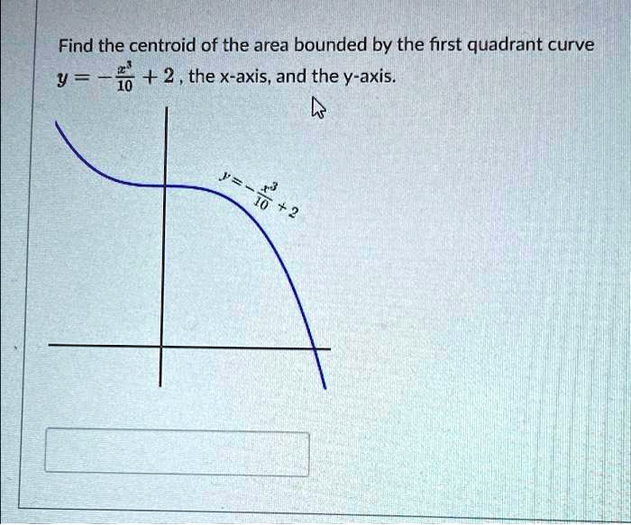 Find the centroid of the area bounded by the first quadrant curve y ...