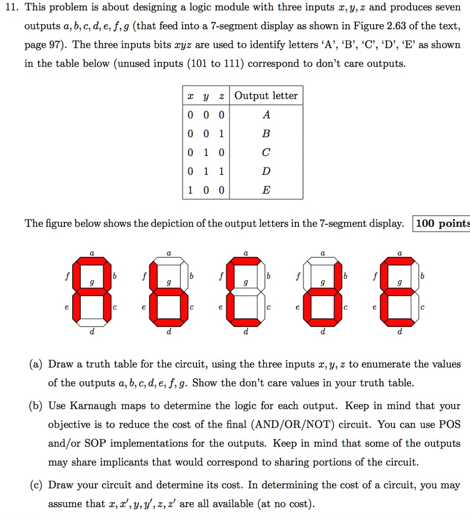 this problem is about designing a logic module with three inputs x y z ...