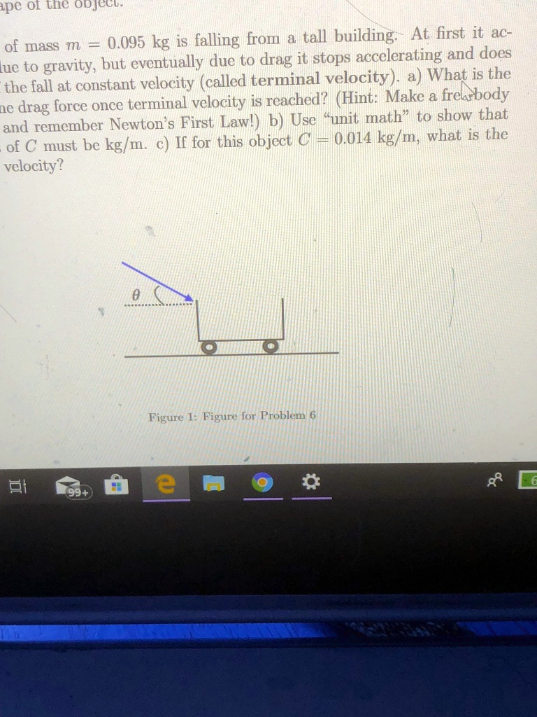 ipe of tnc objecu 0095 kg is falling from tall building at first it ac ...