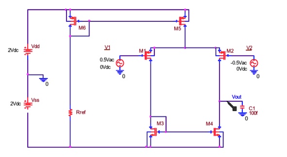 SOLVED: I need help to do the following simulation in PSPICE. The amplifier stage with PMOSFETs ...