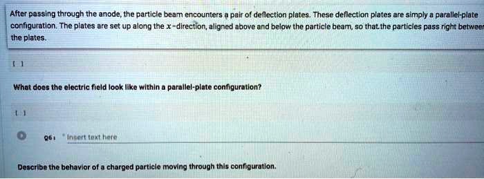 SOLVED: After passing through the anode; the purticle beam encounters ...