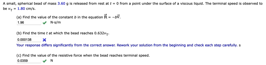 SOLVED: A small, spherical bead of mass 3.60 is released from rest at from point under the ...