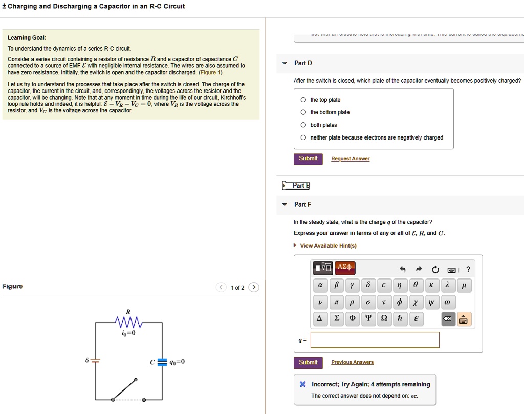 t charging and discharging capacitor in an r c circuit leaming goal to understand tne dynamics ...
