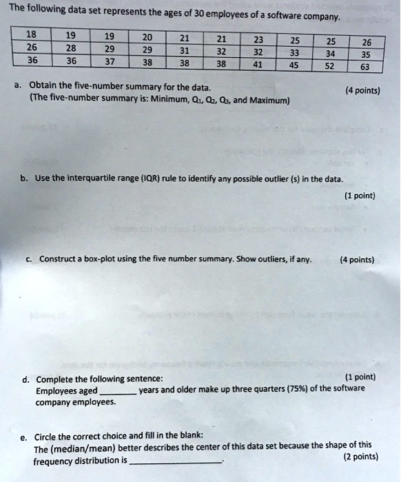the following data set represents the ages of 30 employees ofa software company 8 32 3 obtain ...