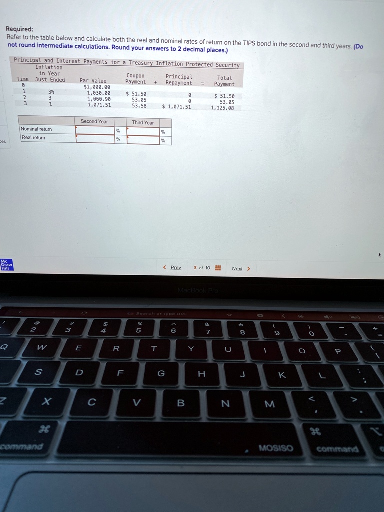 SOLVED: Refer to the table below and calculate both the real and ...